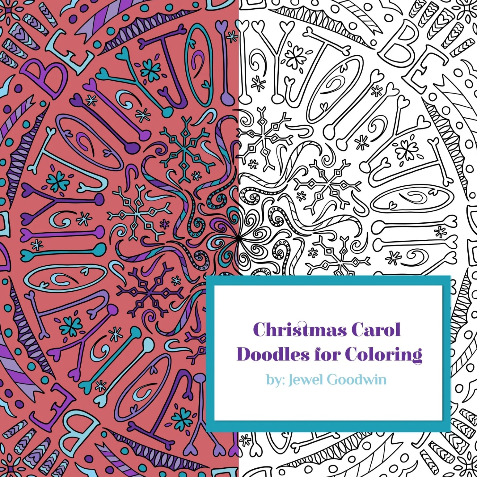 Adult and all ages coloring by Jewel Goodwin Hand-drawn Adult Coloring ...